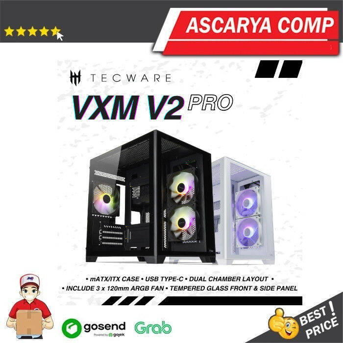 TECWARE VXM V2 PRO - Dual Chamber Gaming mATX Case / Casing PC | Lazada ...