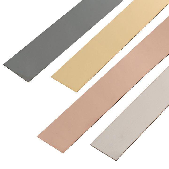 【SensoDaily】 5M Stainless Steel Flat Decor Lines Mirror Wall Moulding ...