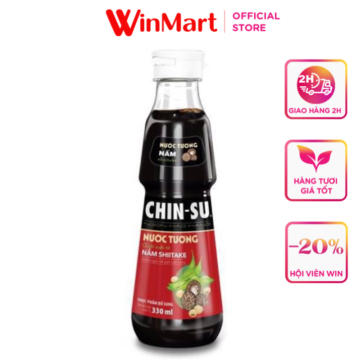 [Siêu thị WinMart] -Nước tương Nấm Shiitake Chin su chai 330ml | Lazada.vn
