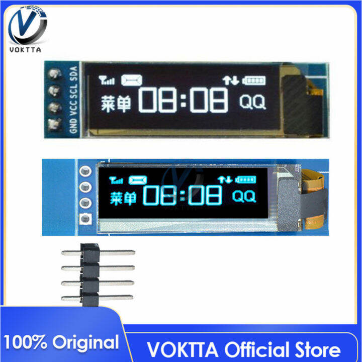 VOKTTA Mô-đun Hiển Thị OLED Giao Diện IIC I2C 0.91 Inch 4pin Chính Hãng Bảng Màn Hình LCD Trắng ...