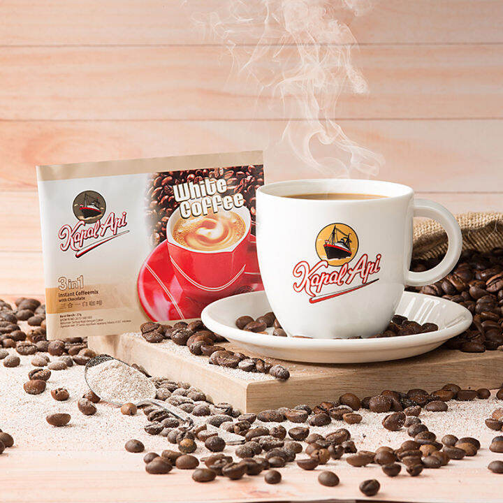 Indonesia imported KAPAL API Fireboat White Coffee Three-in-One Extra ...