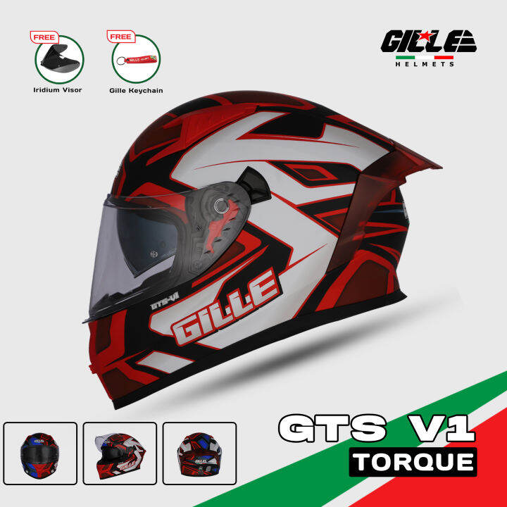 Gille Helmet 135 GTS V1 TORQUE Motorcycle Helmets Full Face Dual Visor ...