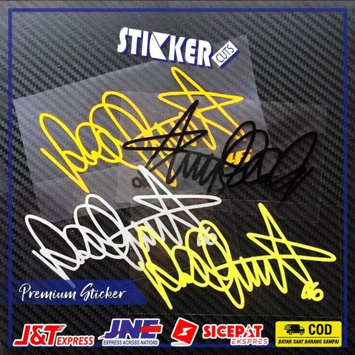 STICKER CUTTING TANDA TANGAN ROSSI STIKER MOTOR | Lazada Indonesia