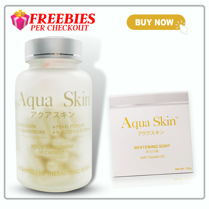 AQUA SKIN Glutathione with Collagen NAC Gluta Capsule Authentic Japan ...
