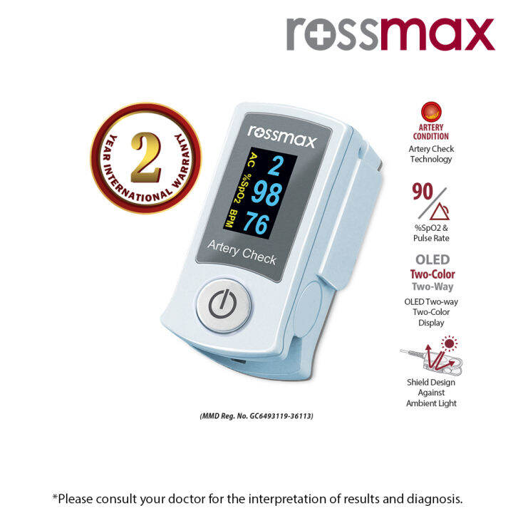 Rossmax Fingertip Pulse Oximeter with ACT Model SB200 | Lazada