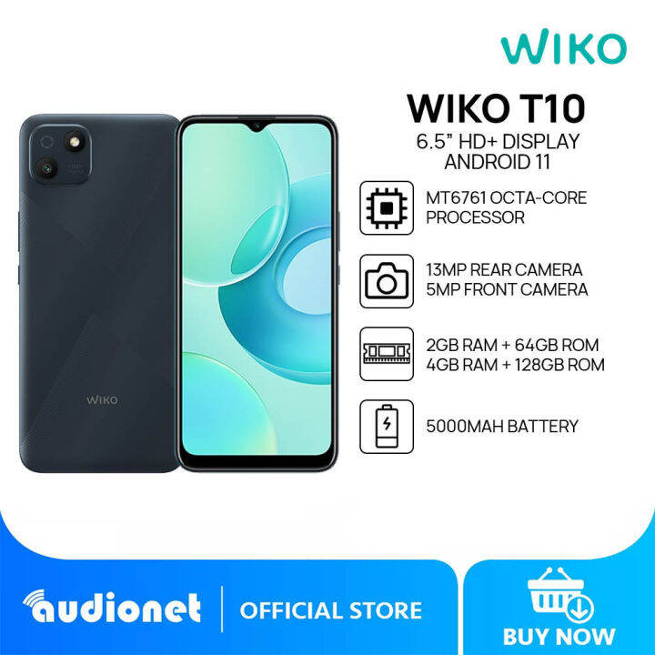 Wiko T10 Cellphone | 2GB+64GB / 4GB+128GB | 6.5” HD+ Display | MediaTek MT6761 Helio A22 | 13MP ...