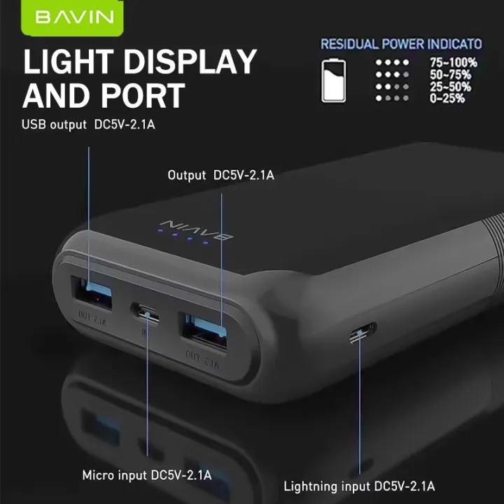 power bank Power bank Powerbank original original PowerBank ♟ BAVIN PC091 20000mAh-10000mAh Fast ...