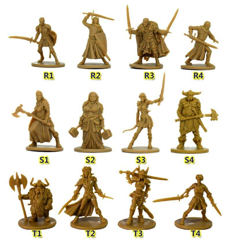 TRPG board game Zombicide miniature green horde orc human heroes ...