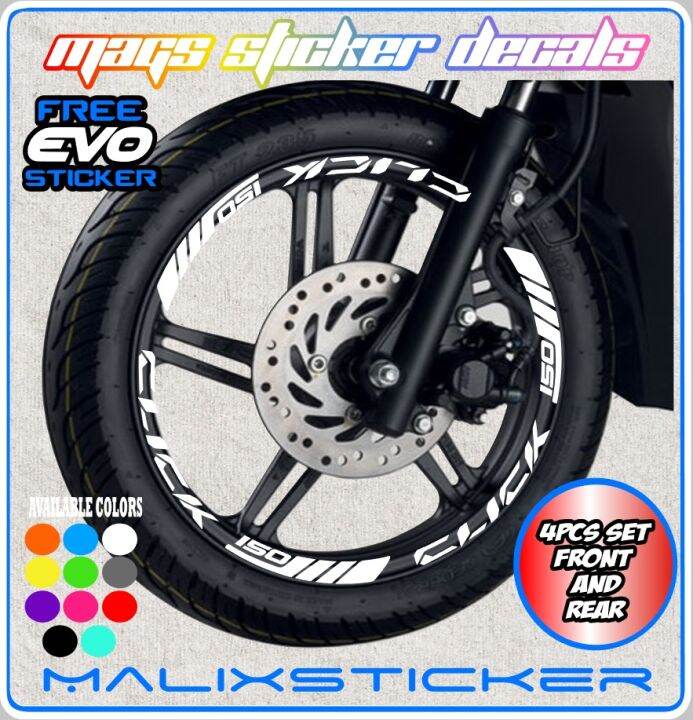 Honda Click 150 mags sticker 4pcs set front and rear | Lazada PH