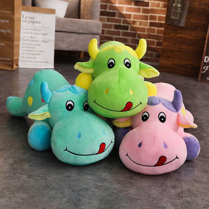Boneka karakter sapi lucu ukuran JUMBO cow plush toy boneka sapi laying ...
