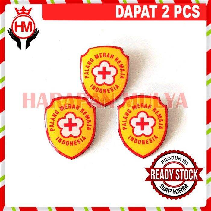 Lencana Pin PMR Indonesia Model Perisai Warna Kuning - Harapan Mulya ...