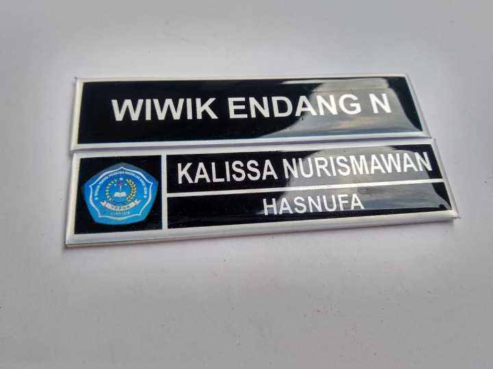 Papan Nama Akrilik Menggunakan Penitik Name Tag Pin Pin Nama Pin Pns Pin Asn Bisa Cod