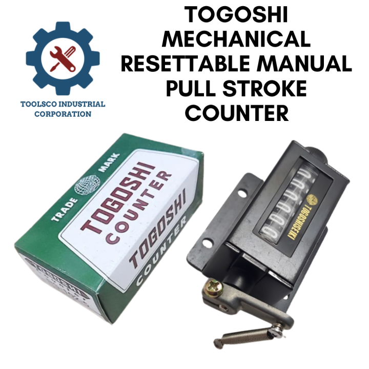 TOGOSHI MECHANICAL RESETTABLE MANUAL PULL STROKE COUNTER | Lazada PH