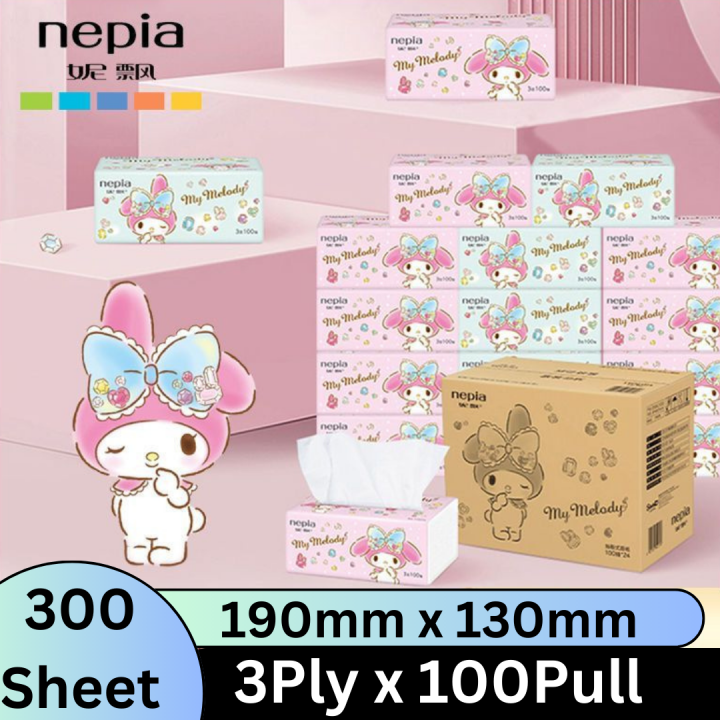 Nepia Melody Tissue Series Tissue Ready Stock Facial Soft (100 pulls x 3ply) | Lazada