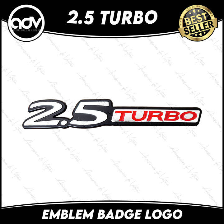 2.5 Turbo Emblem Badge Logo (Black/Chrome/Red) | Lazada PH