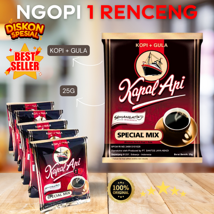 Kopi Kapal Api Mix 1 Renceng - Kapalapi Spesial Mix | Lazada Indonesia