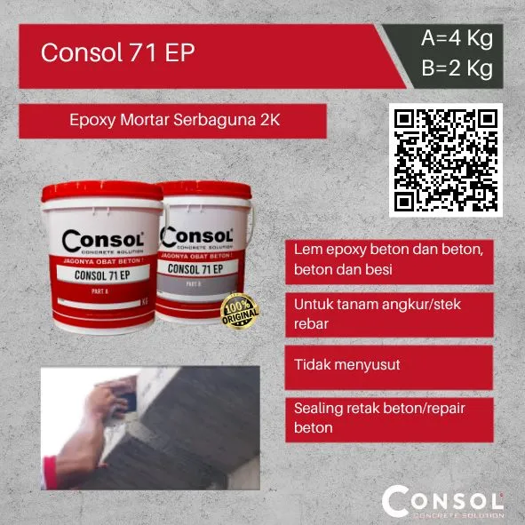 Consol 71 EP Perekat Waterproofing Anti Bocor Untuk Sambungan Beton ...