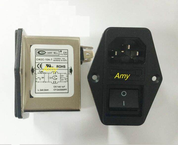 Power EMI filter CW2C 3A 6A 10A T purifying AC 220V single-phase ...
