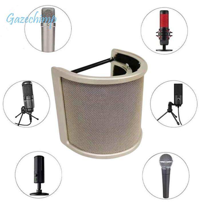 Gazechimp Microphone Pop Filter Mic Pop Screen ขนาดกะทัดรัดสองชั้น ...