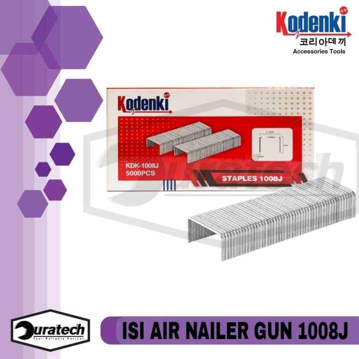 Kodenki isi staples paku tembak 1008J air nailer gun stapler angin isi ...