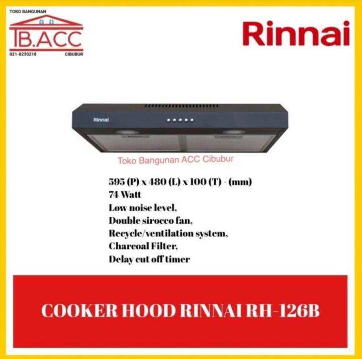 Penghisap Asap Dapur Rinnai Cooker Hood Rinnai RH 126B RH126B | Lazada Indonesia