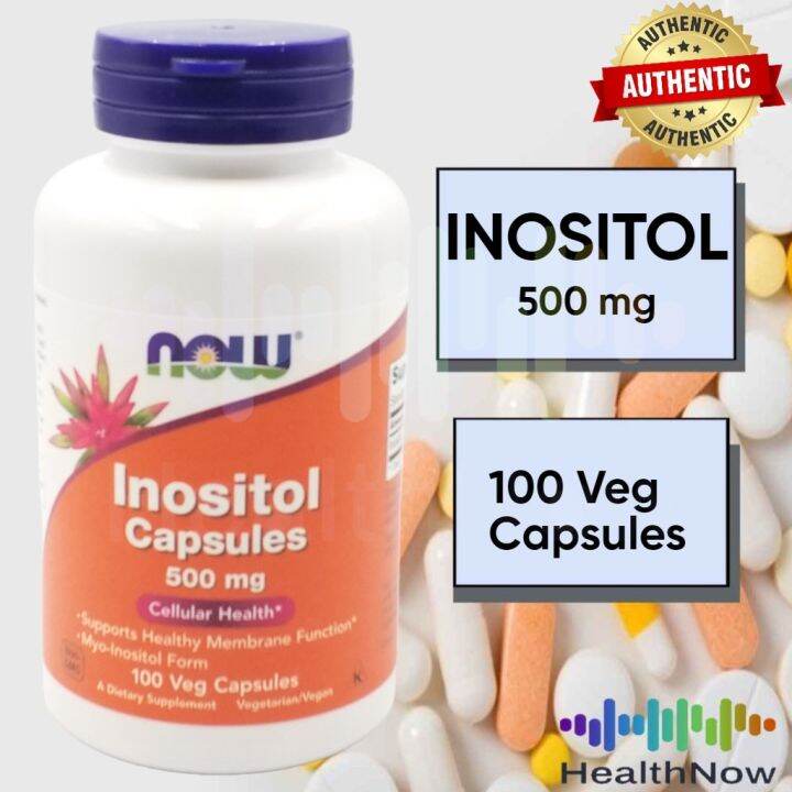【READY STOCK】 Now Foods Myo Inositol Inositol Capsules 500 mg 100 Veg ...