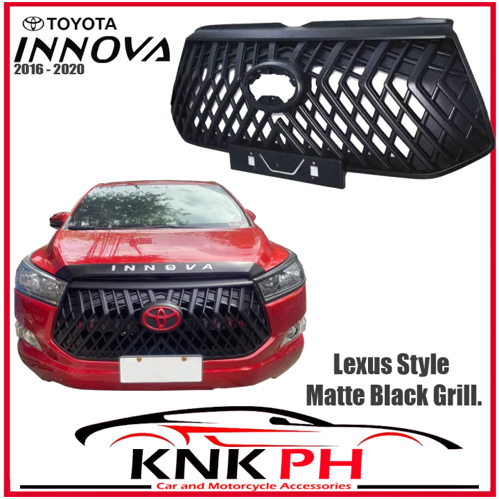 Toyota Innova 2016-2020 Lexus Style Grill Grille Matte Black | Lazada PH