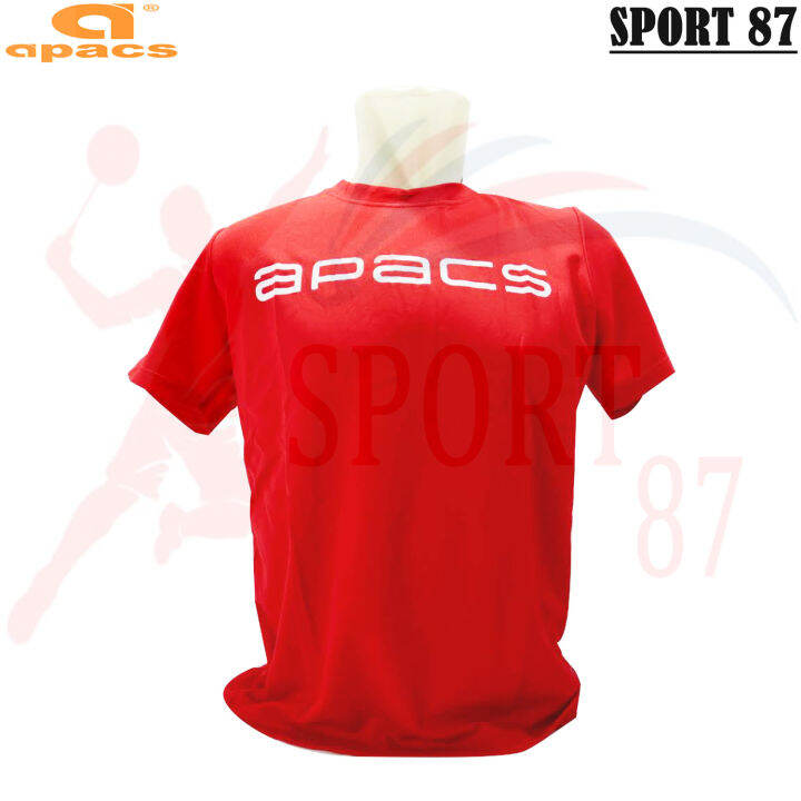 Baju Badminton Apacs Tutul Dryfit 001 AP RED Kaos Bandminton Apacs ...