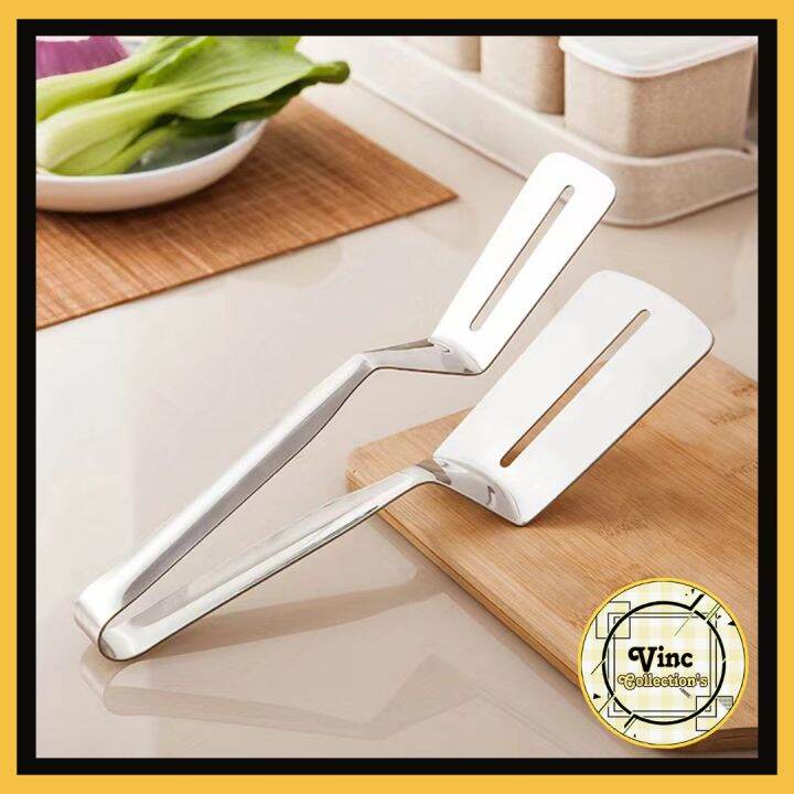 Klip Penjepit Gorengan Stainless Steel BBQ Steak Ikan Daging Roti Anti ...