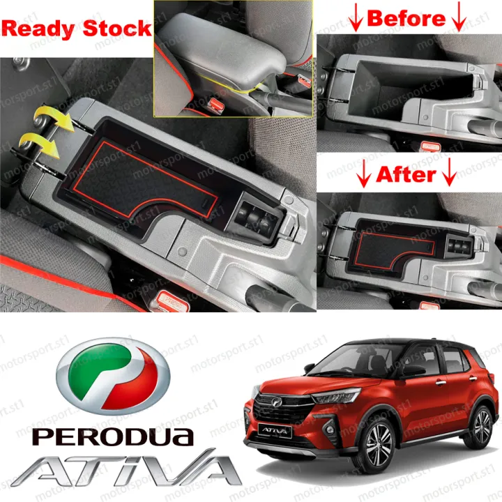 [Ready Stock]Perodua Ativa Armrest Storage Box Console Organizer for ...