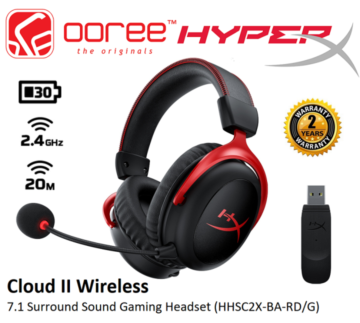 HYPER-X HYPERX CLOUD II WIRELESS 7.1 SURROUND SOUND GAMING HEADSET ...