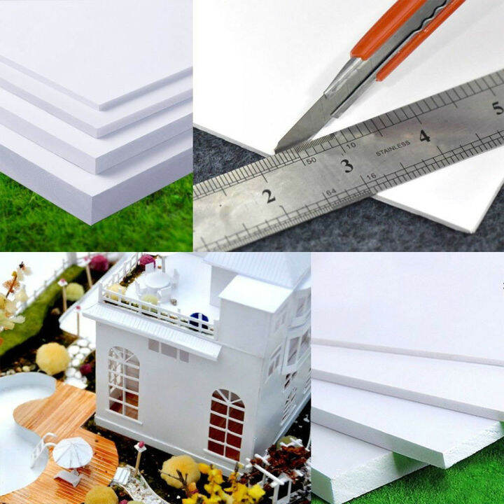 LazaraHom 5 Pieces DIY PVC Sheets Foam Board Craft Model Building 200mm ...