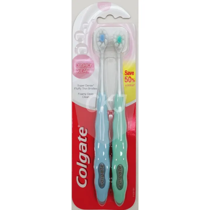 Colgate Cushion Clean Twin Pack Toothbrush (Soft) | Lazada PH