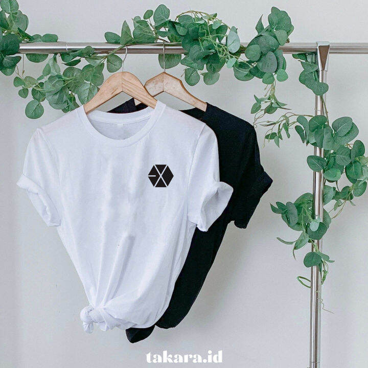 TSHIRT KAOS KPOP EXO LOGO KAOS WANITA KPOP KOREAN STYLE BAHAN PREMIUM ...