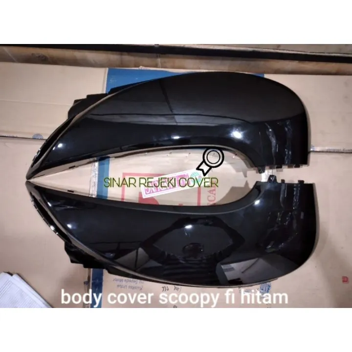 COVER BODY SCOOPY fi esp new k16 hitam 2014 2015 2016 2017 MERK WIN ...