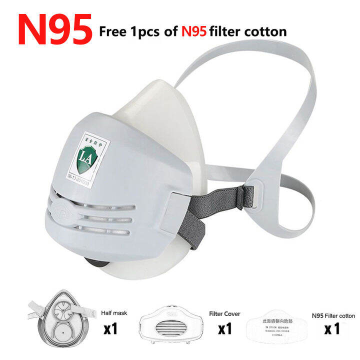 【Ready Stock】3200 masks 3 in 1 Gas Masks +20/40pcs 3M 3701CN Filter ...