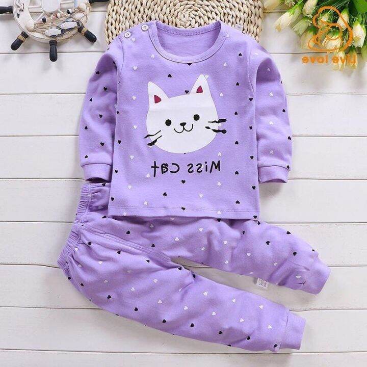 COD Borg O'Connor ชุดนอนมาใหม่ ชุดนอนผ้าฝ้ายสไตล์เกาหลี ชุดนอนเด็กลาย ...