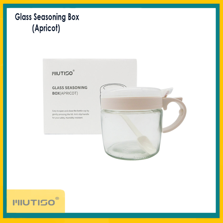 Miutiso Glass Seasoning Box Gourmet Condiment Containers Canisters ...