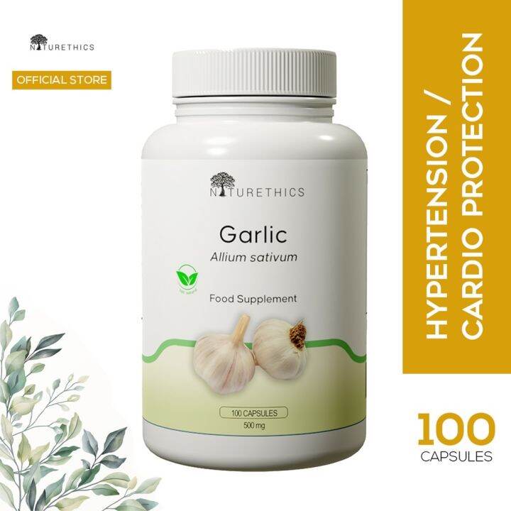 Naturethics Garlic Capsules Reduce Cholesterol and Blood Pressure (100 ...