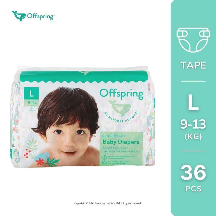 Offspring Diaper Fashion Tape L 9-13kg 36pcs | Lazada