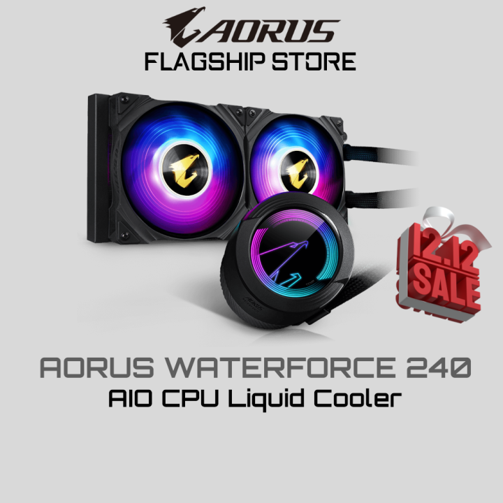 AORUS WATERFORCE 240 CPU LIQUID COOLER - AMD | Intel Gigabyte | Lazada ...