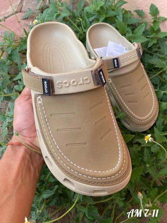 รองเท้าแตะ cross shoes NEW 2024 วัสดุผลิตจากยาง+ ด้านบนเป็นหนัง 100% ...