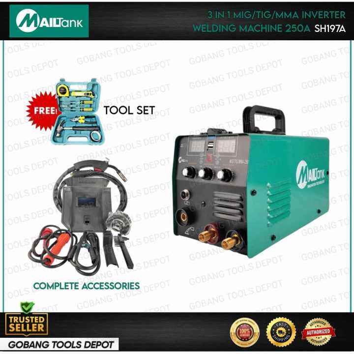MAILTANK 3 IN 1 Welding Machine (TIG/MIG/MMA) SH197A with Free Tool Set ...