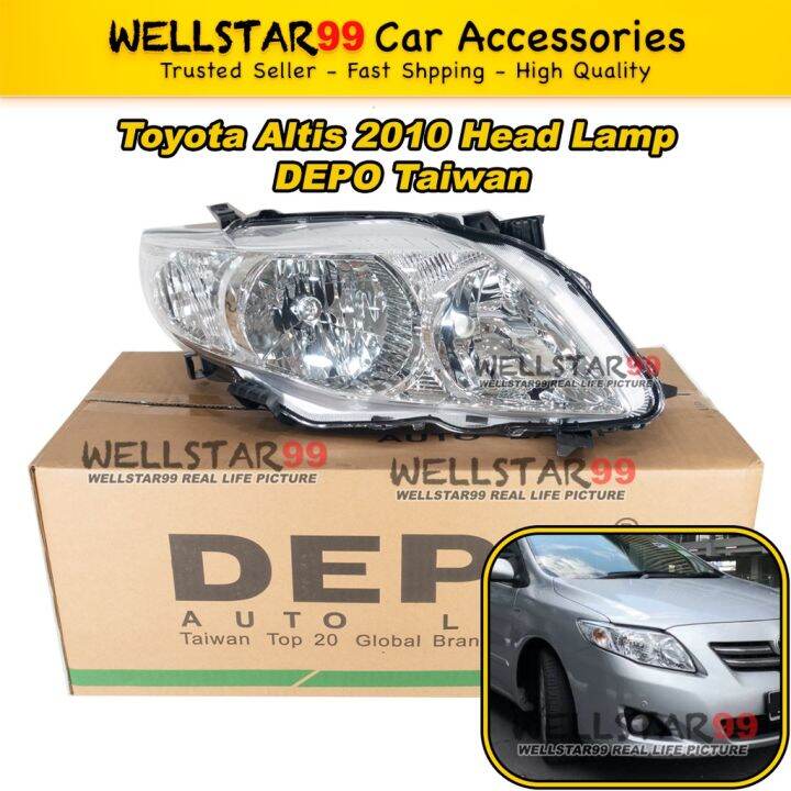 DEPO Taiwan Toyota Corolla Altis 2010 Head Lamp Lampu Depan 车头灯 | Lazada