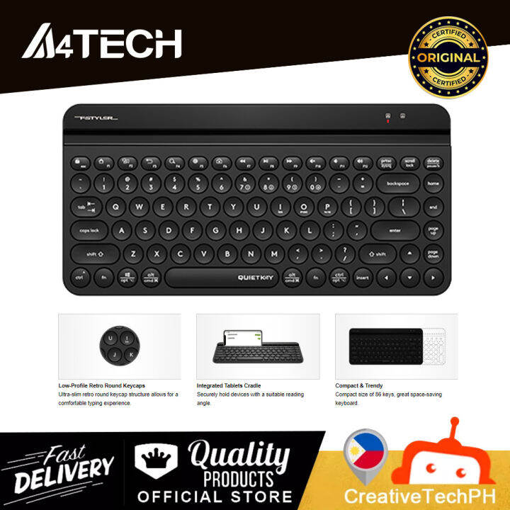 A4Tech FBK-30 Bluetooth 2.4G Nano USB Receiver Wireless Keyboard ...