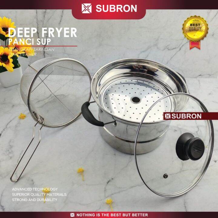 Subron Panci Susu Steamer Deep Fryer 3 IN 1 PSS-22 | Lazada Indonesia