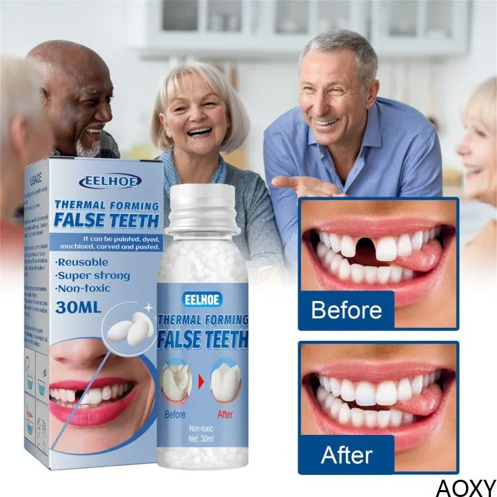 【Send 3D WHITE Teeth Dry Whitening Strips】Eelhoe Temporary Tooth Repair ...