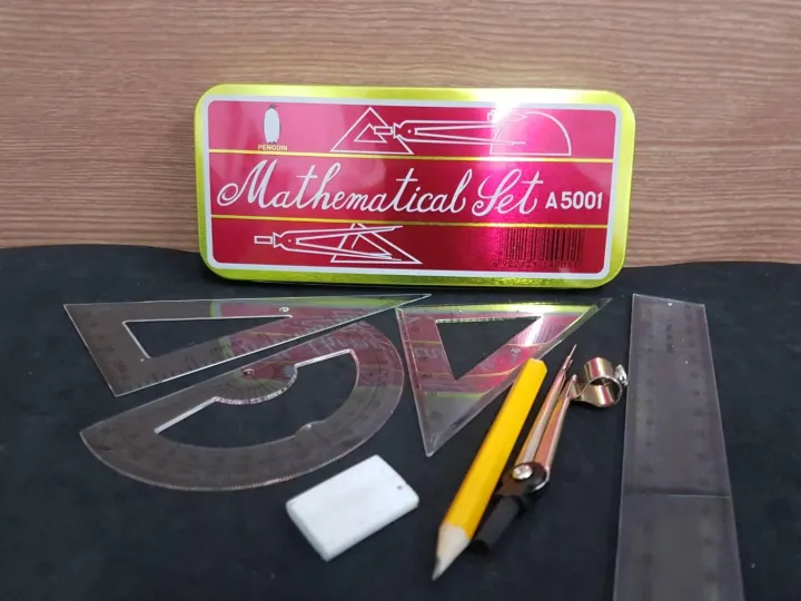 ชุดเครื่องมือการเรียนเลข เรขาคณิต Mathematical Set A5001 ไม้วัดฉากใหญ่ ...