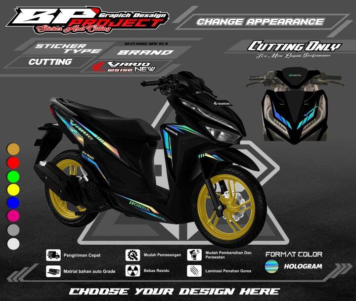 Termurah Cutting Sticker Vario 150 & 125 - Aksesoris Motor Stiker Honda Vario New Schotlite ...