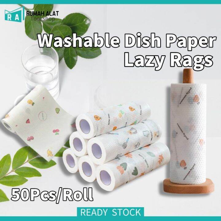 Lazy Rag Dry Washable Kitchen Towel Dish Cloth Paper Dish Towel Cloth ...